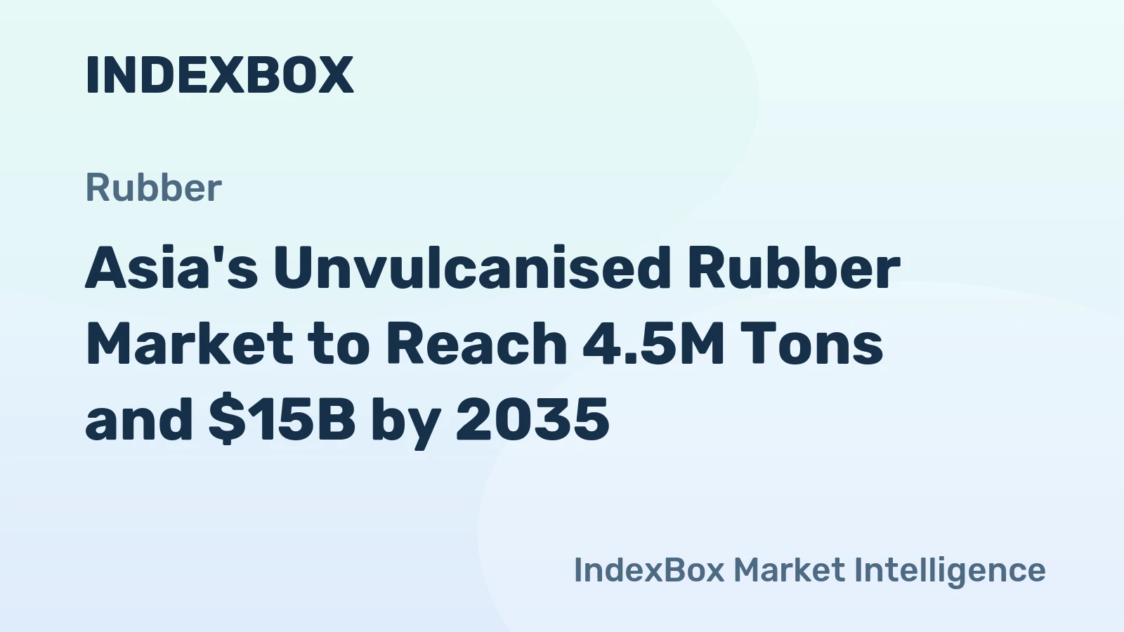Asia's Unvulcanised Rubber Market to Reach 4.5M Tons and $15B by 2035