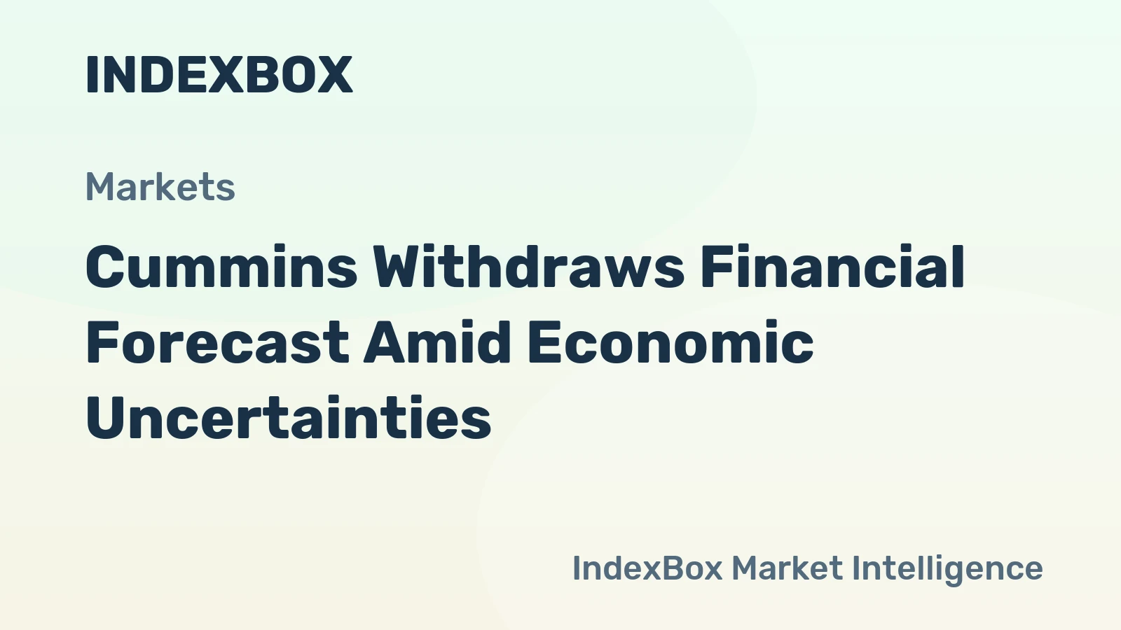 Cummins Withdraws Financial Forecast Amid Economic Uncertainties