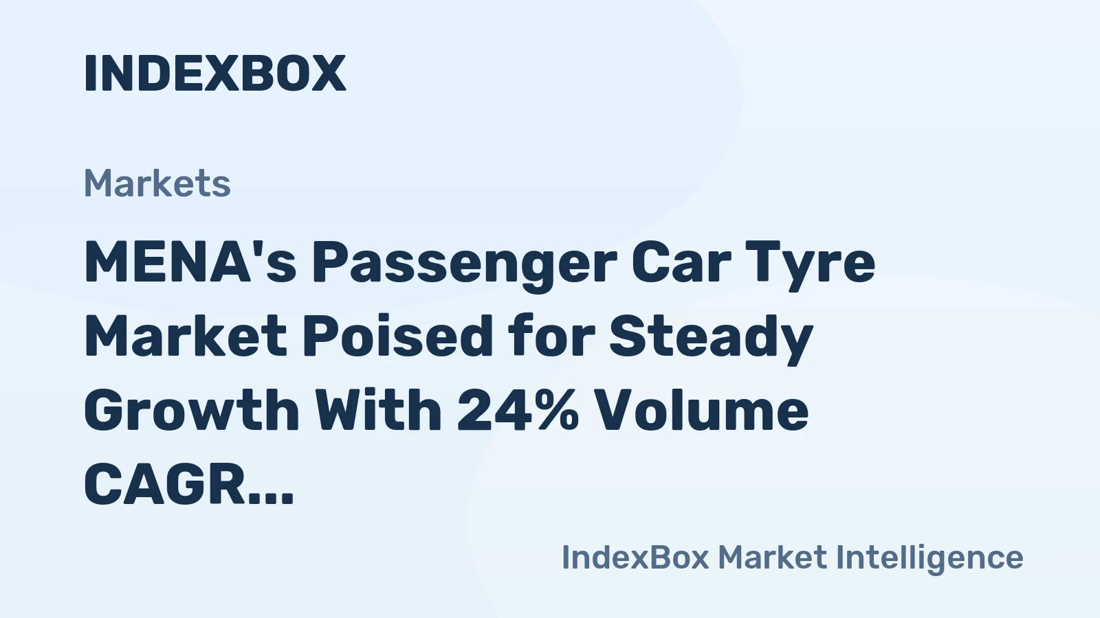 MENA's Passenger Car Tyre Market Poised for Steady Growth With 24% Volume CAGR Through 2035