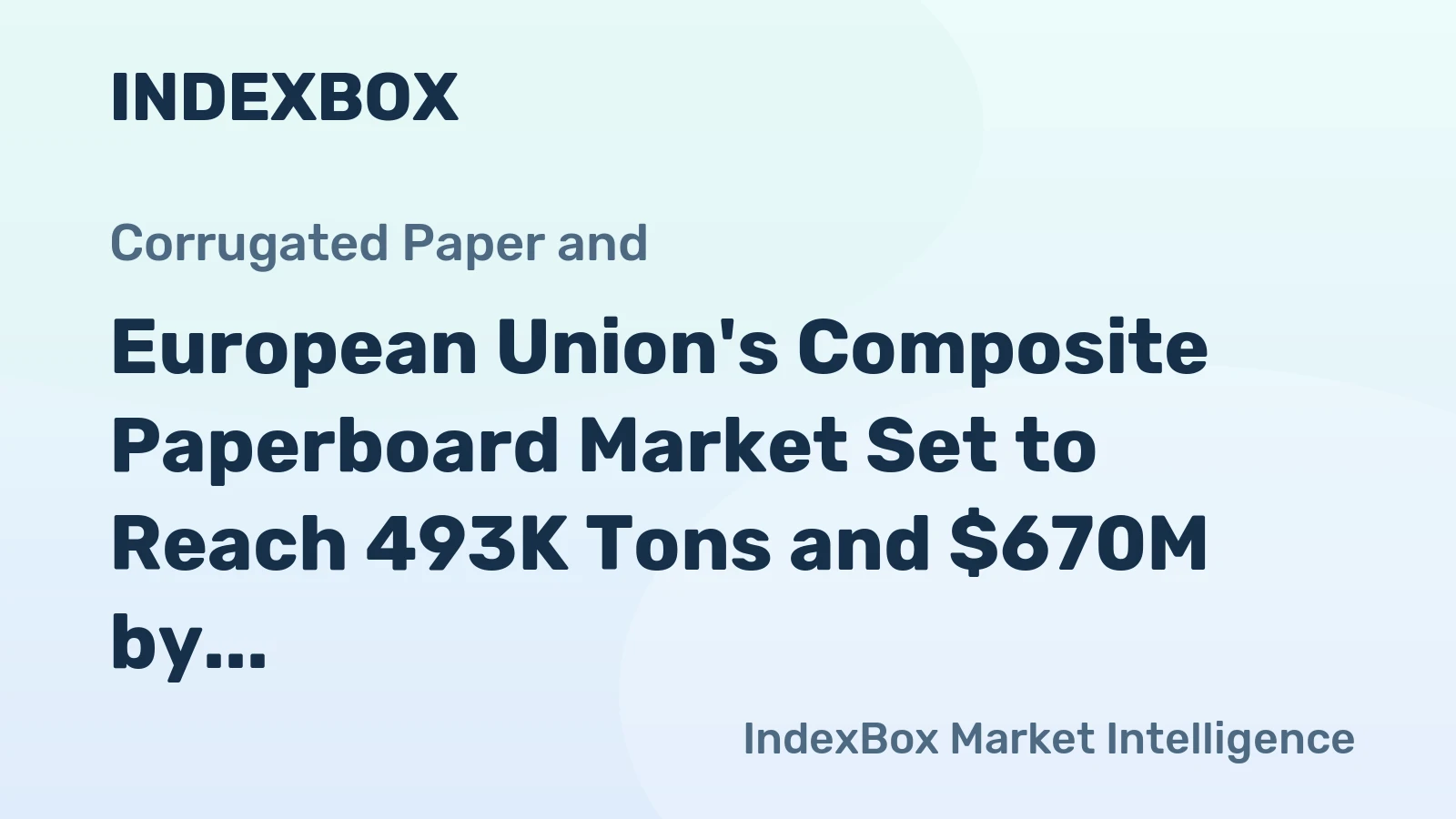 European Union's Composite Paperboard Market Set to Reach 493K Tons and $670M by 2035