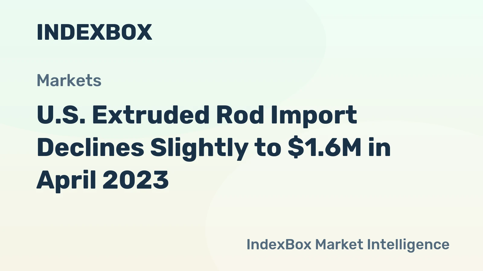 U.S. Extruded Rod Import Declines Slightly to $1.6M in April 2023