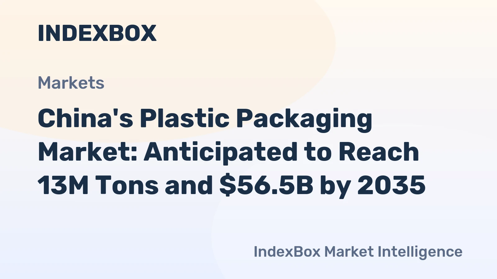 China's Plastic Packaging Market: Anticipated to Reach 13M Tons and $56.5B by 2035