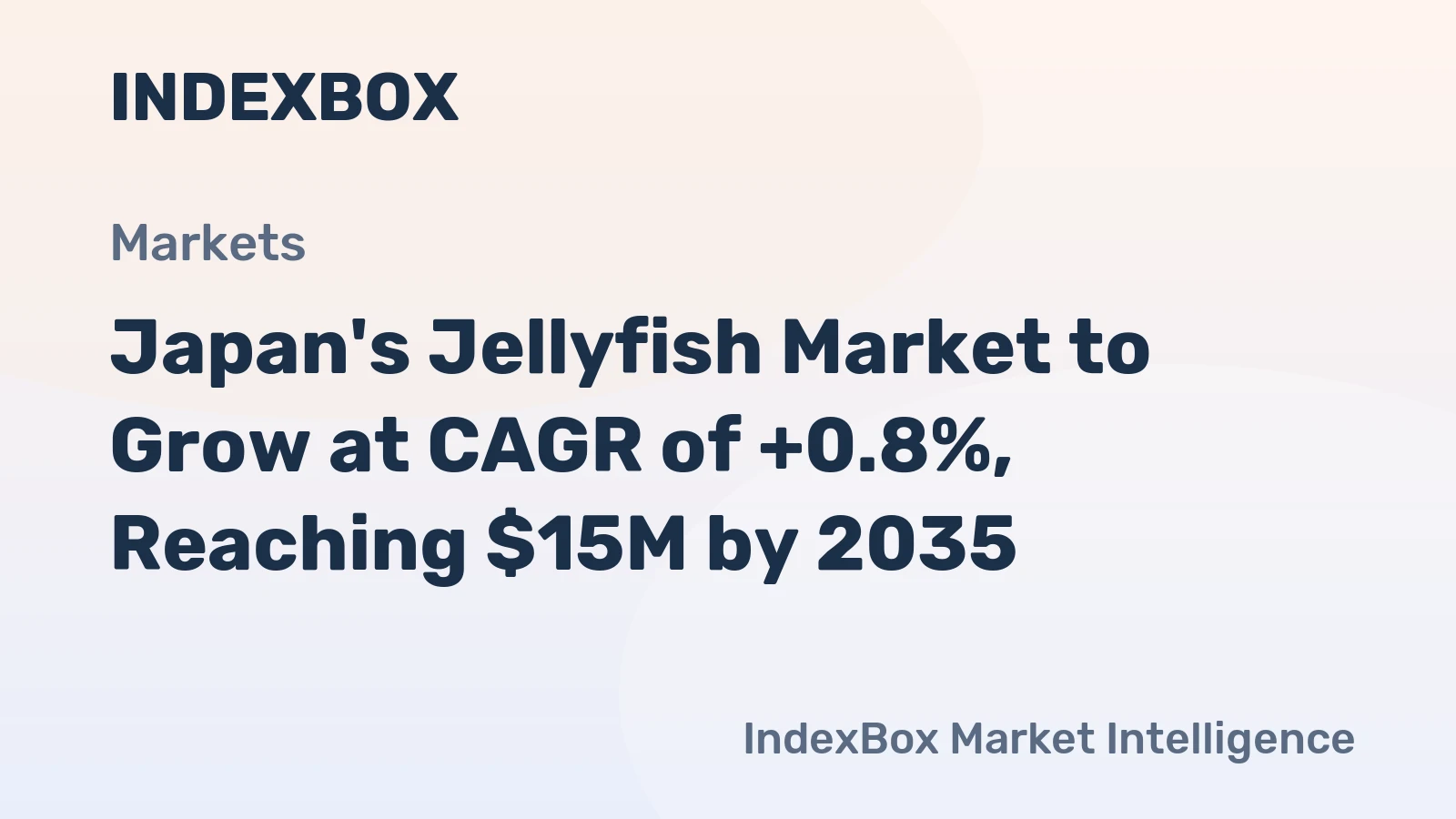 Japan's Jellyfish Market to Grow at CAGR of +0.8%, Reaching $15M by 2035