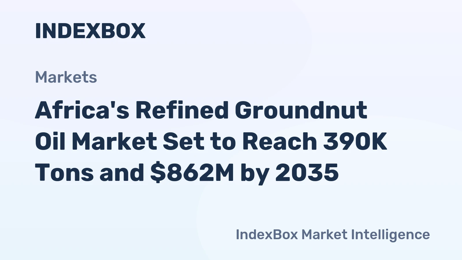 Africa's Refined Groundnut Oil Market Set to Reach 390K Tons and $862M by 2035