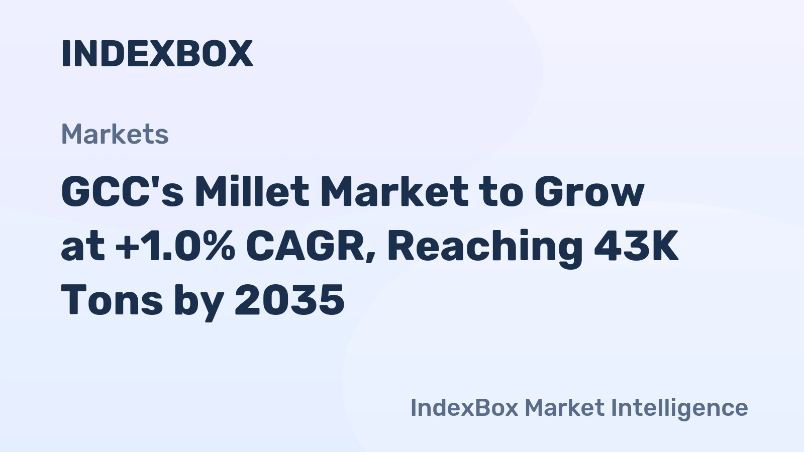 GCC's Millet Market to Grow at +1.0% CAGR, Reaching 43K Tons by 2035