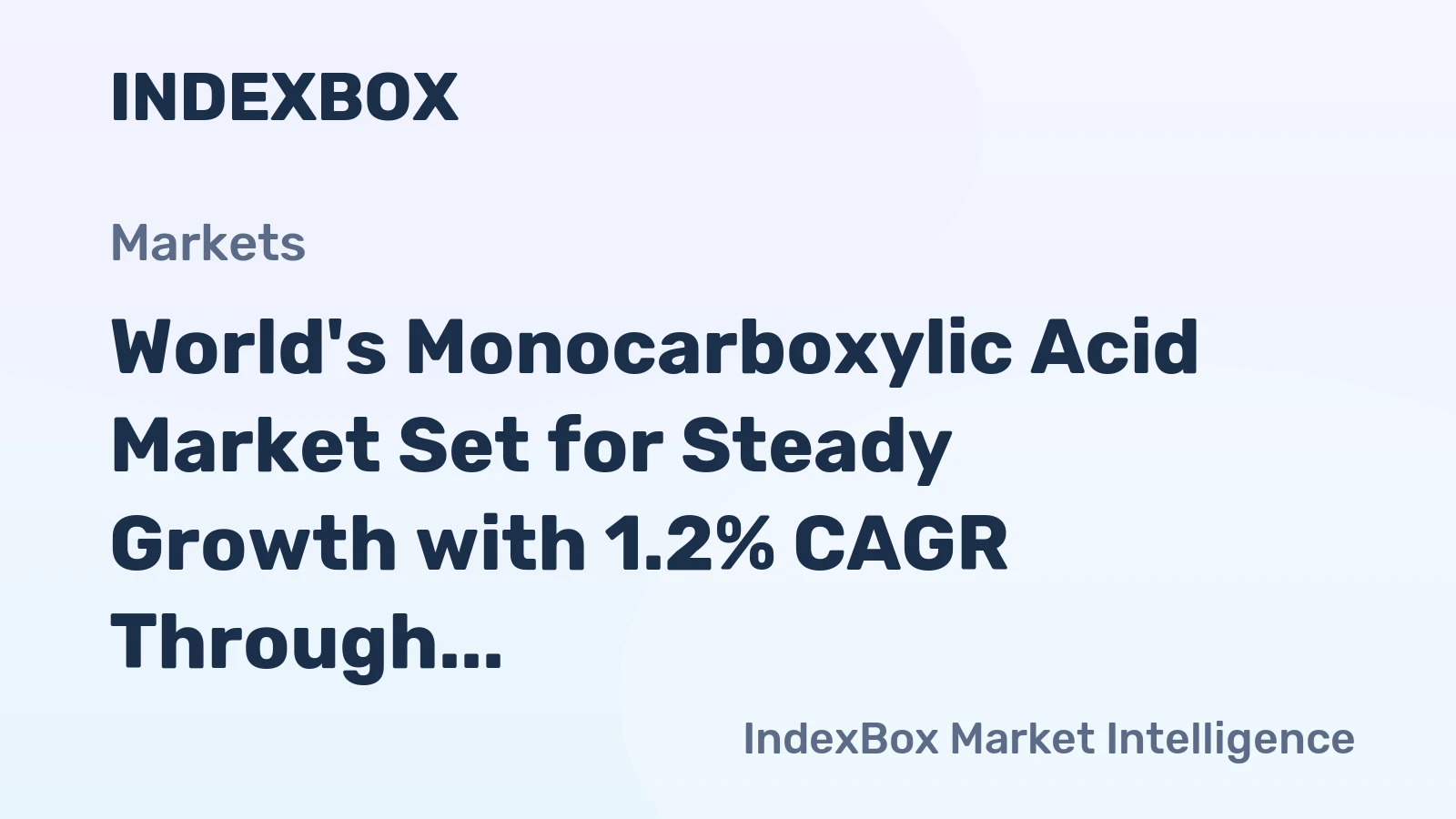 World's Monocarboxylic Acid Market Set for Steady Growth with 1.2% CAGR Through 2035
