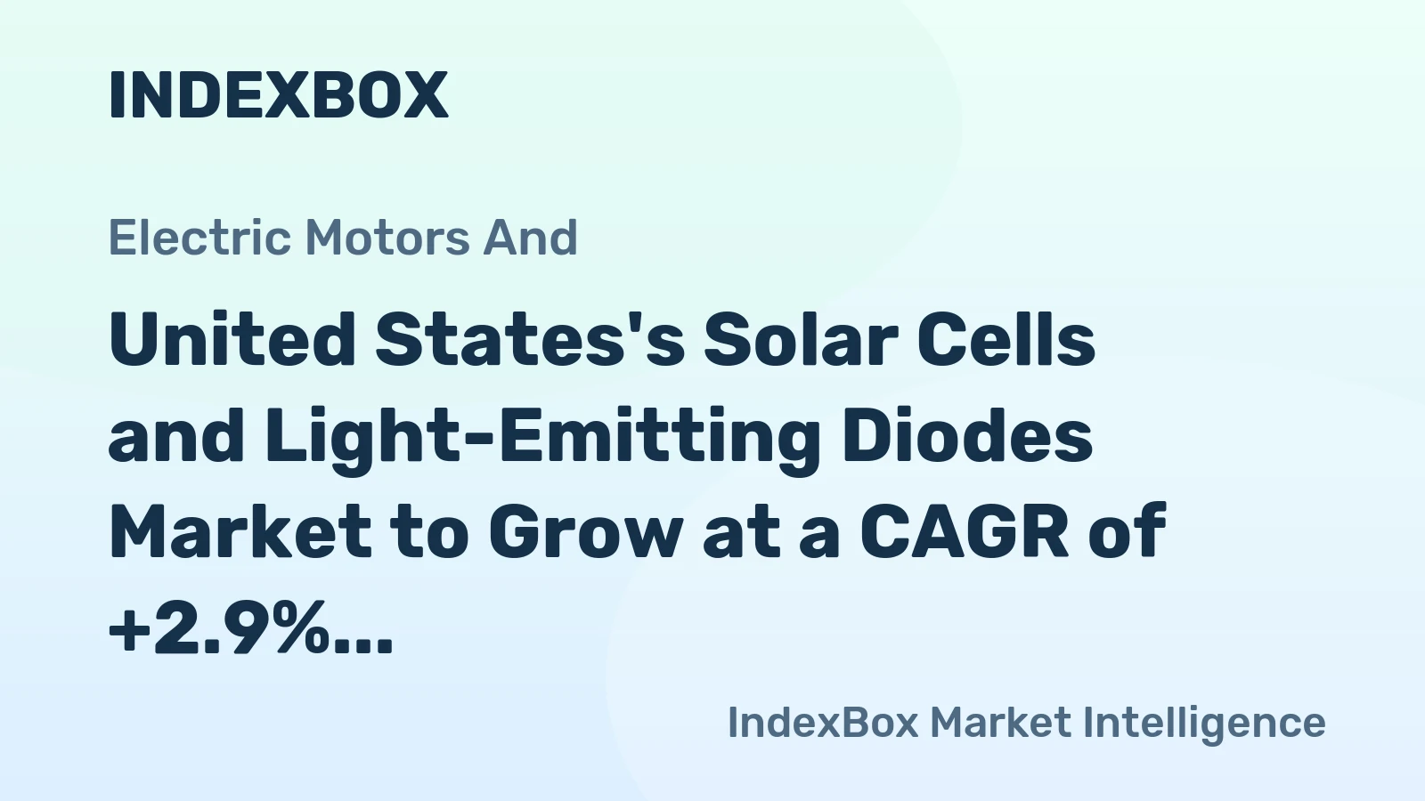 United States's Solar Cells and Light-Emitting Diodes Market to Grow at a CAGR of +2.9% Over the Next Decade