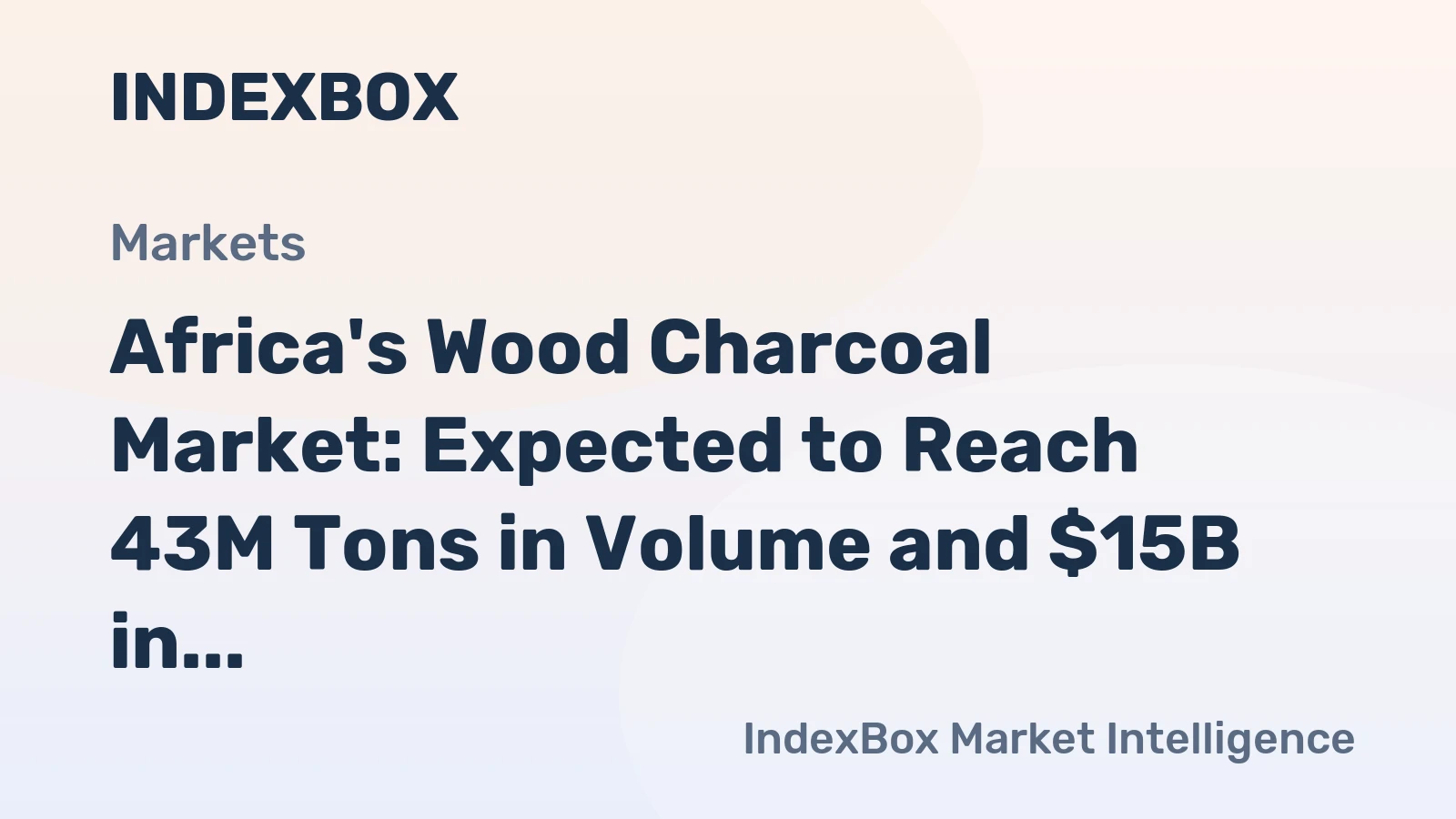 Africa's Wood Charcoal Market: Expected to Reach 43M Tons in Volume and $15B in Value by 2035