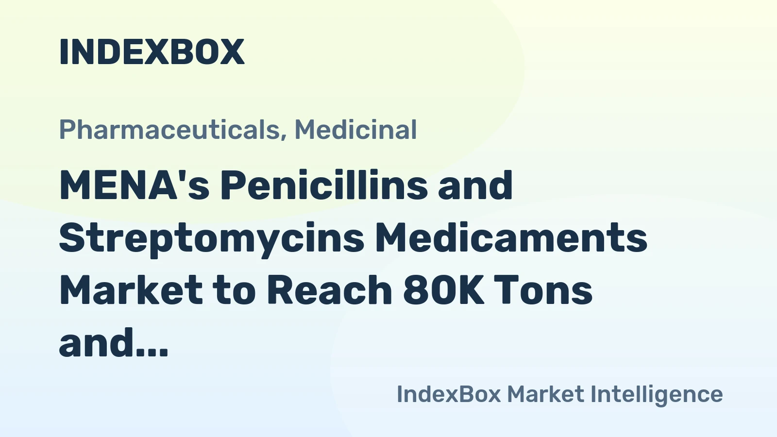 MENA's Penicillins and Streptomycins Medicaments Market to Reach 80K Tons and $3.1B by 2035