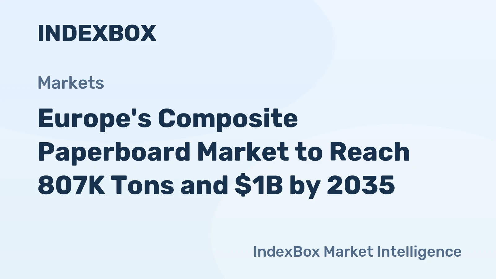 Europe's Composite Paperboard Market to Reach 807K Tons and $1B by 2035