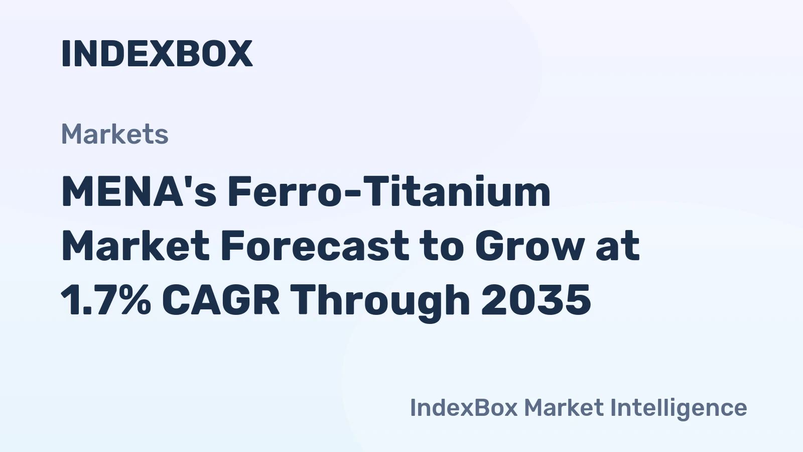 MENA's Ferro-Titanium Market Forecast to Grow at 1.7% CAGR Through 2035