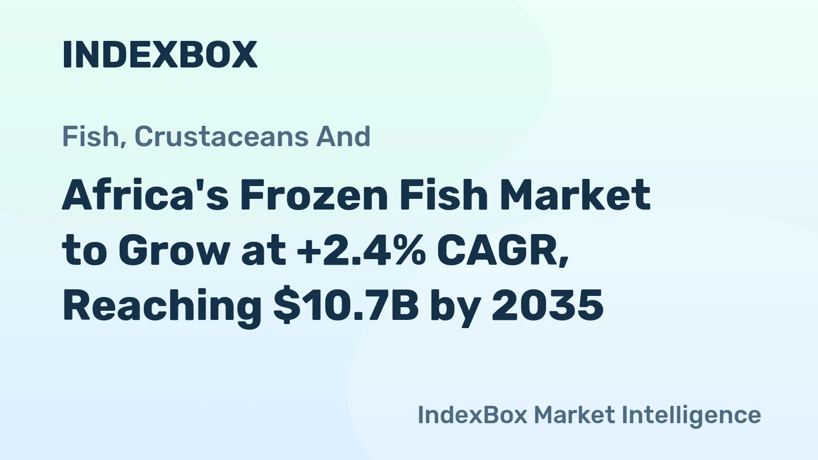 Africa's Frozen Fish Market to Grow at +2.4% CAGR, Reaching $10.7B by 2035