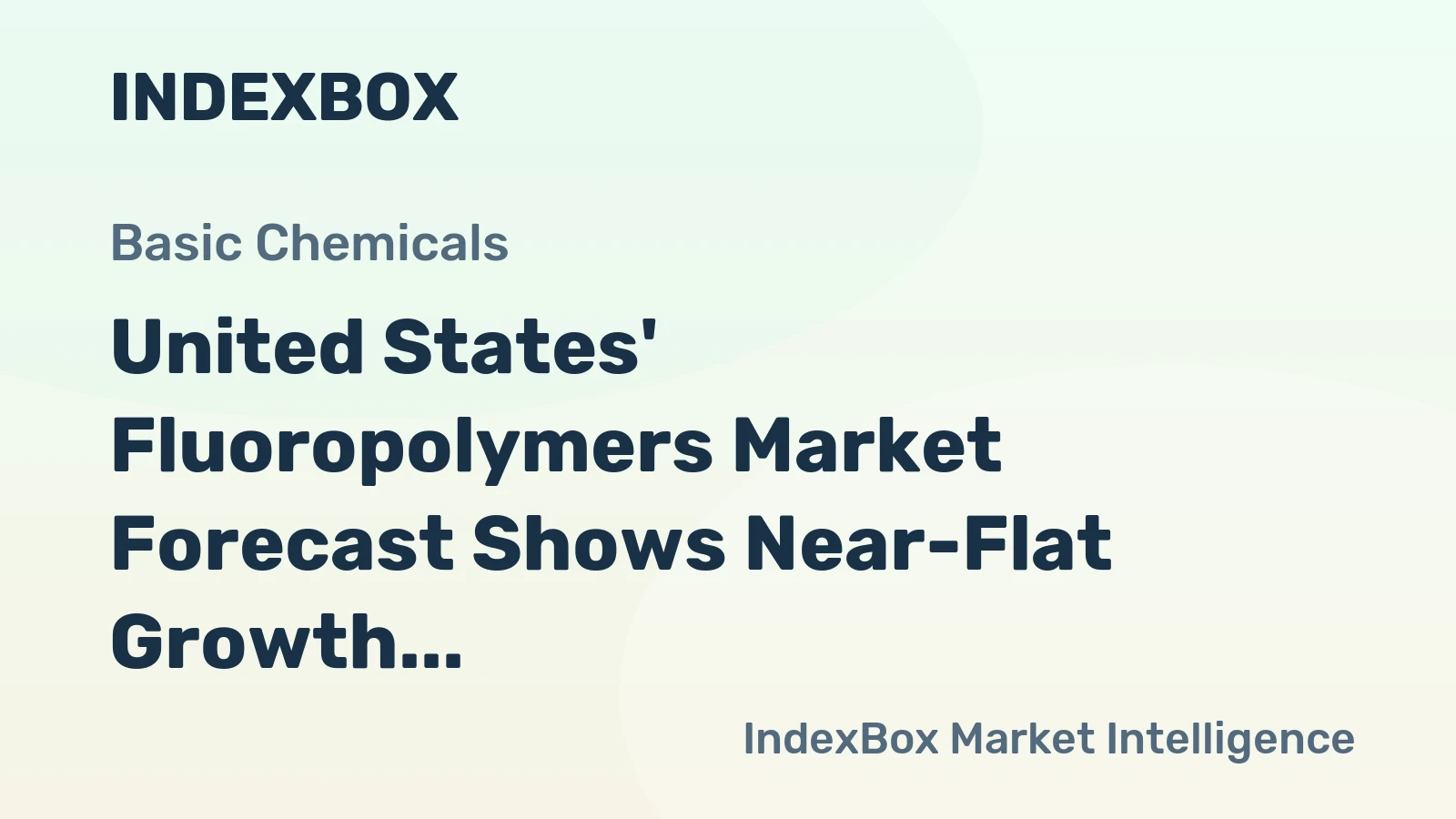 United States' Fluoropolymers Market Forecast Shows Near-Flat Growth at 0.1% CAGR Through 2035