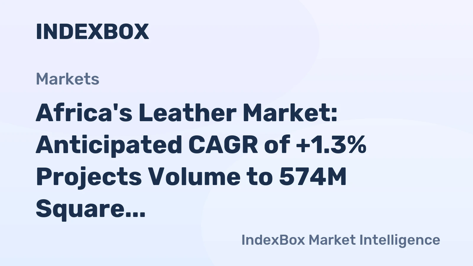 Africa's Leather Market: Anticipated CAGR of +1.3% Projects Volume to 574M Square Meters by 2035