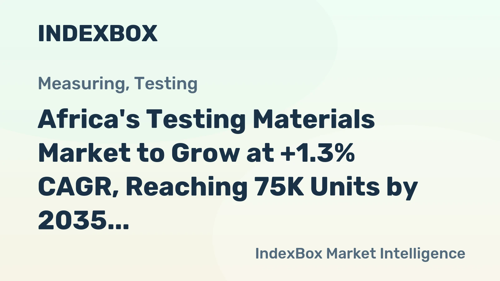 Africa's Testing Materials Market to Grow at +1.3% CAGR, Reaching 75K Units by 2035