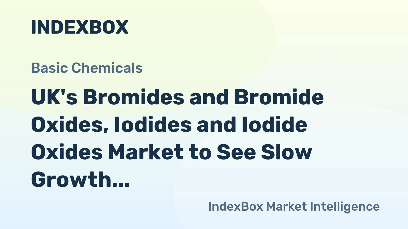 UK's Bromides and Bromide Oxides, Iodides and Iodide Oxides Market to See Slow Growth with +0.1% CAGR from 2024 to 2035