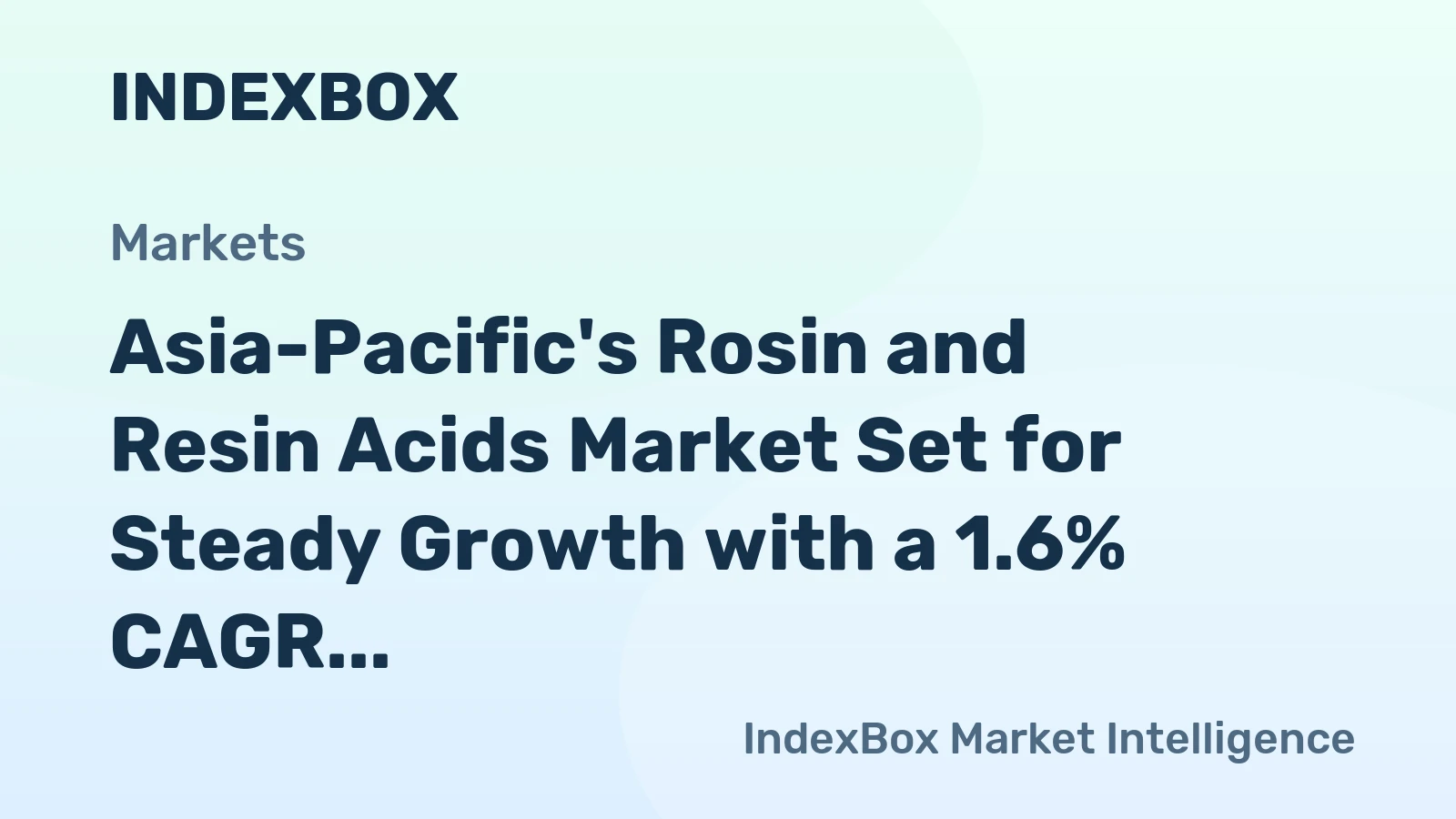 Asia-Pacific's Rosin and Resin Acids Market Set for Steady Growth with a 1.6% CAGR