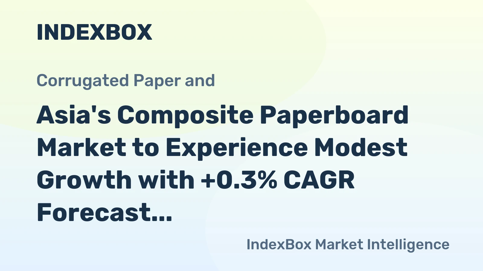 Asia's Composite Paperboard Market to Experience Modest Growth with +0.3% CAGR Forecast