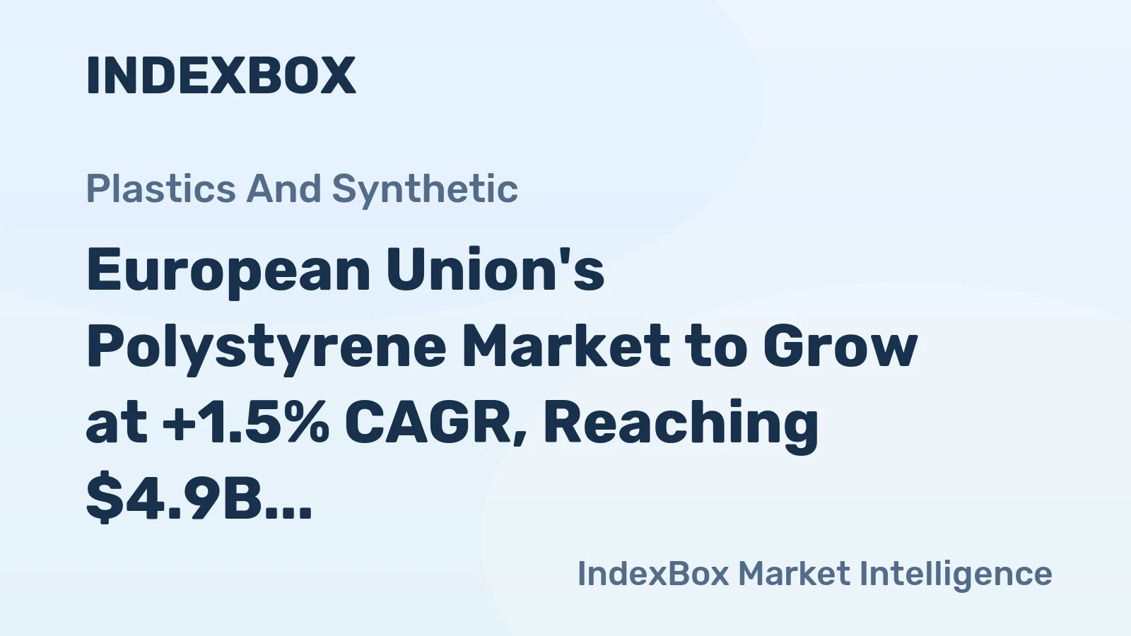 European Union's Polystyrene Market to Grow at +1.5% CAGR, Reaching $4.9B by 2035