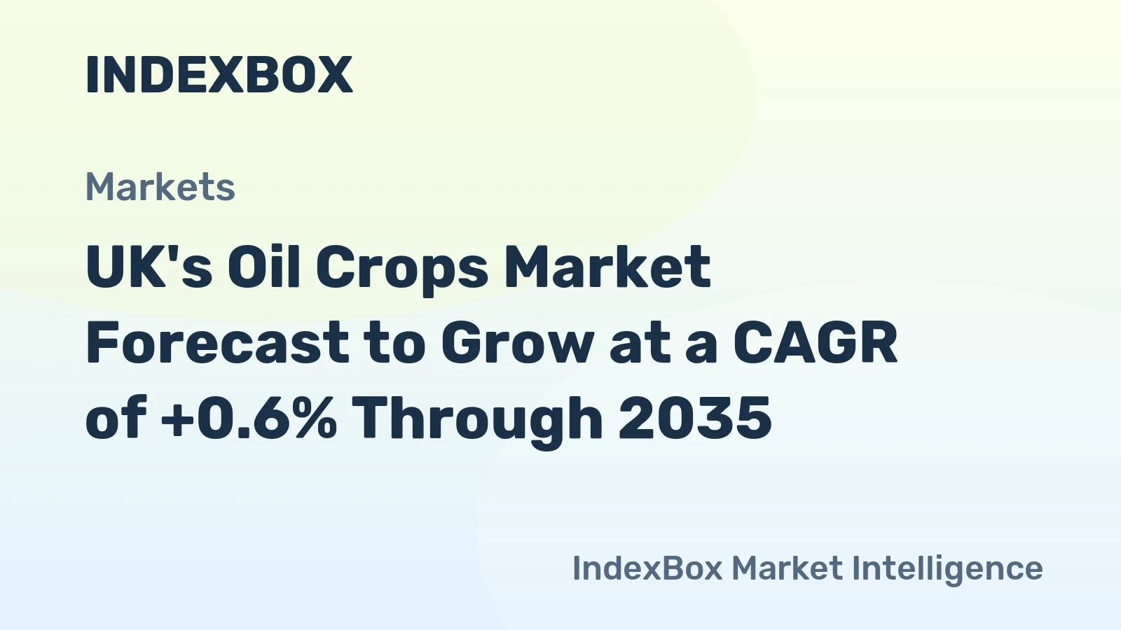 UK's Oil Crops Market Forecast to Grow at a CAGR of +0.6% Through 2035