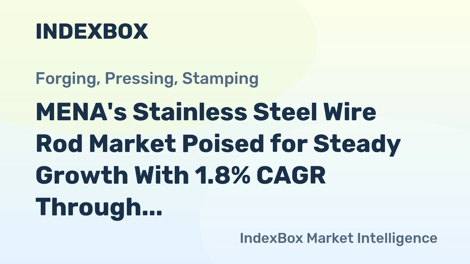 MENA's Stainless Steel Wire Rod Market Poised for Steady Growth With 1.8% CAGR Through 2035