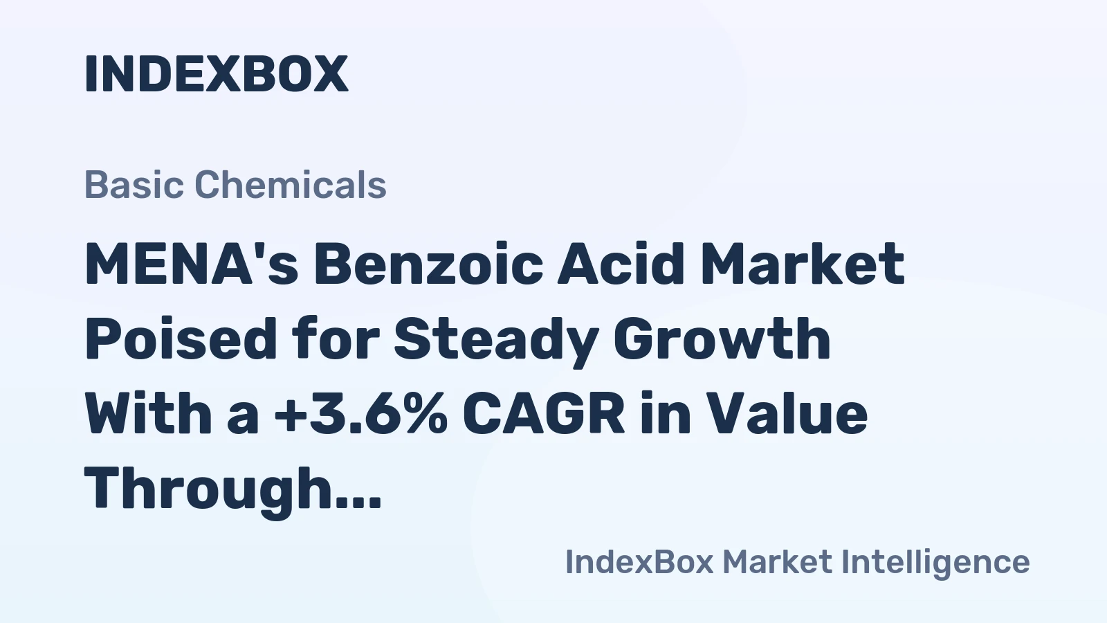 MENA's Benzoic Acid Market Poised for Steady Growth With a +3.6% CAGR in Value Through 2035