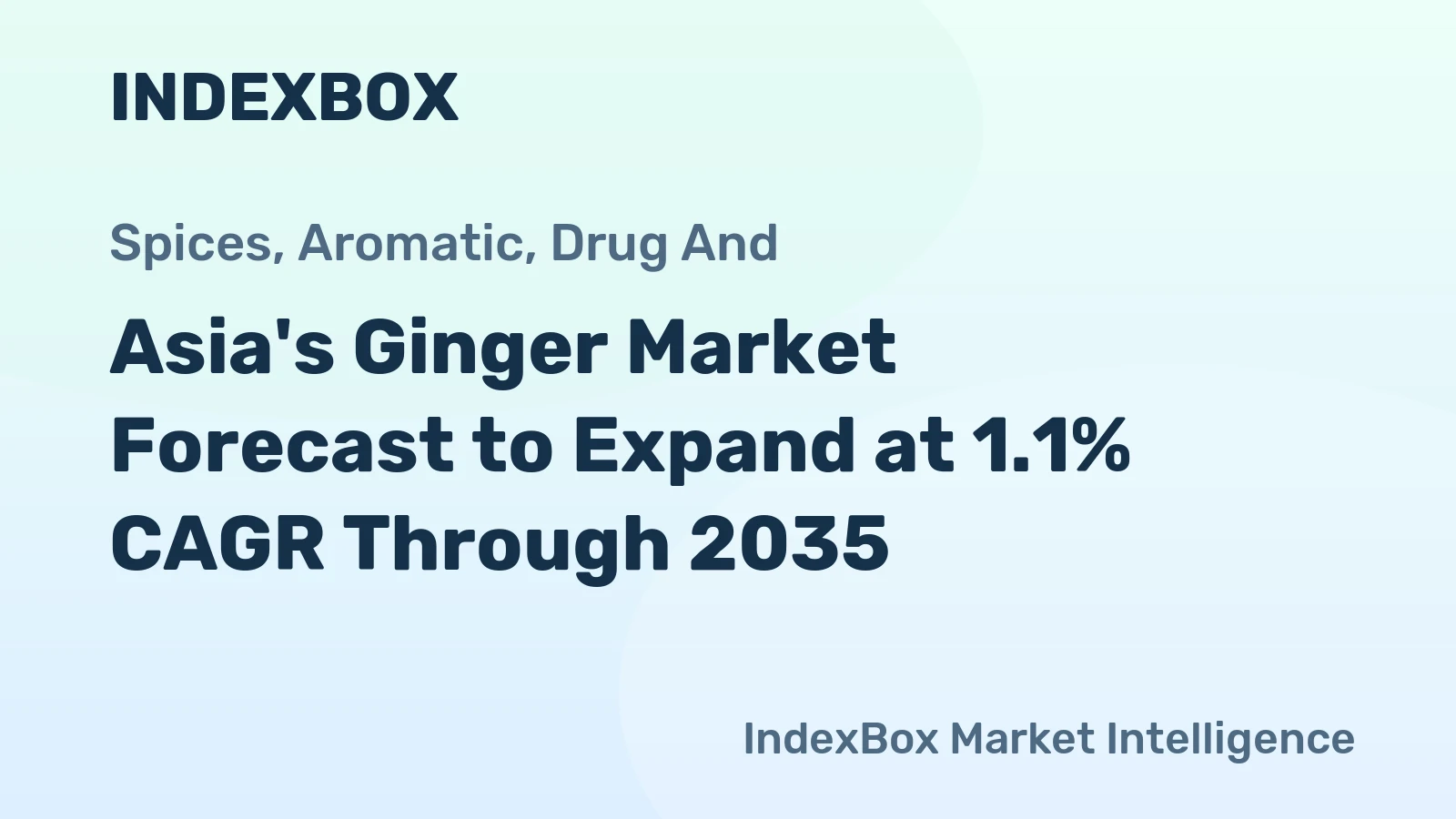 Asia's Ginger Market Forecast to Expand at 1.1% CAGR Through 2035