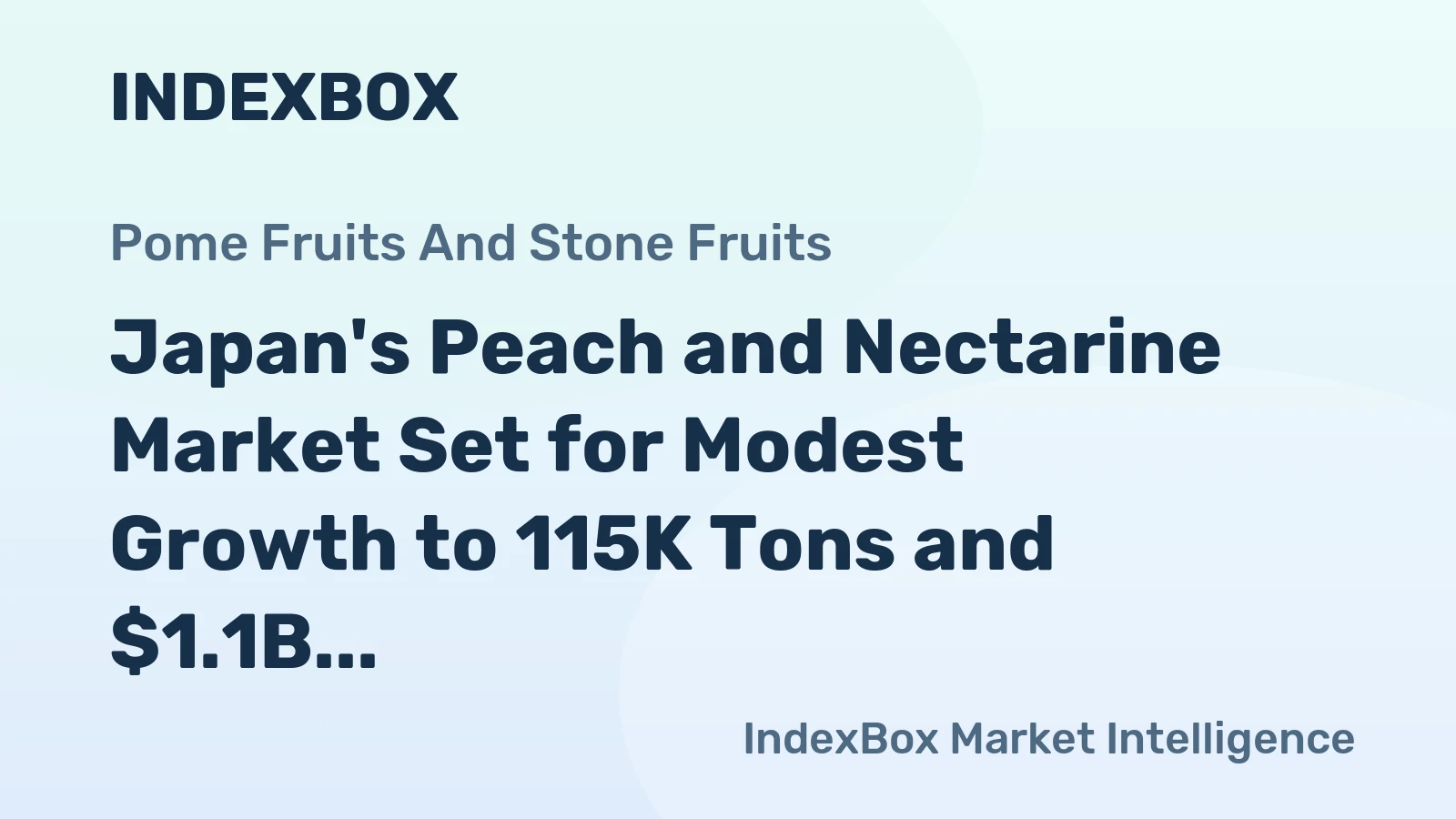 Japan's Peach and Nectarine Market Set for Modest Growth to 115K Tons and $1.1B