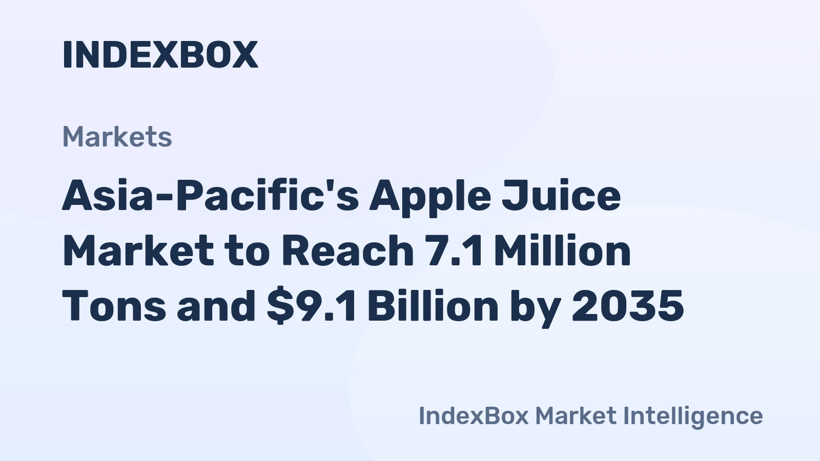 Asia-Pacific's Apple Juice Market to Reach 7.1 Million Tons and $9.1 Billion by 2035