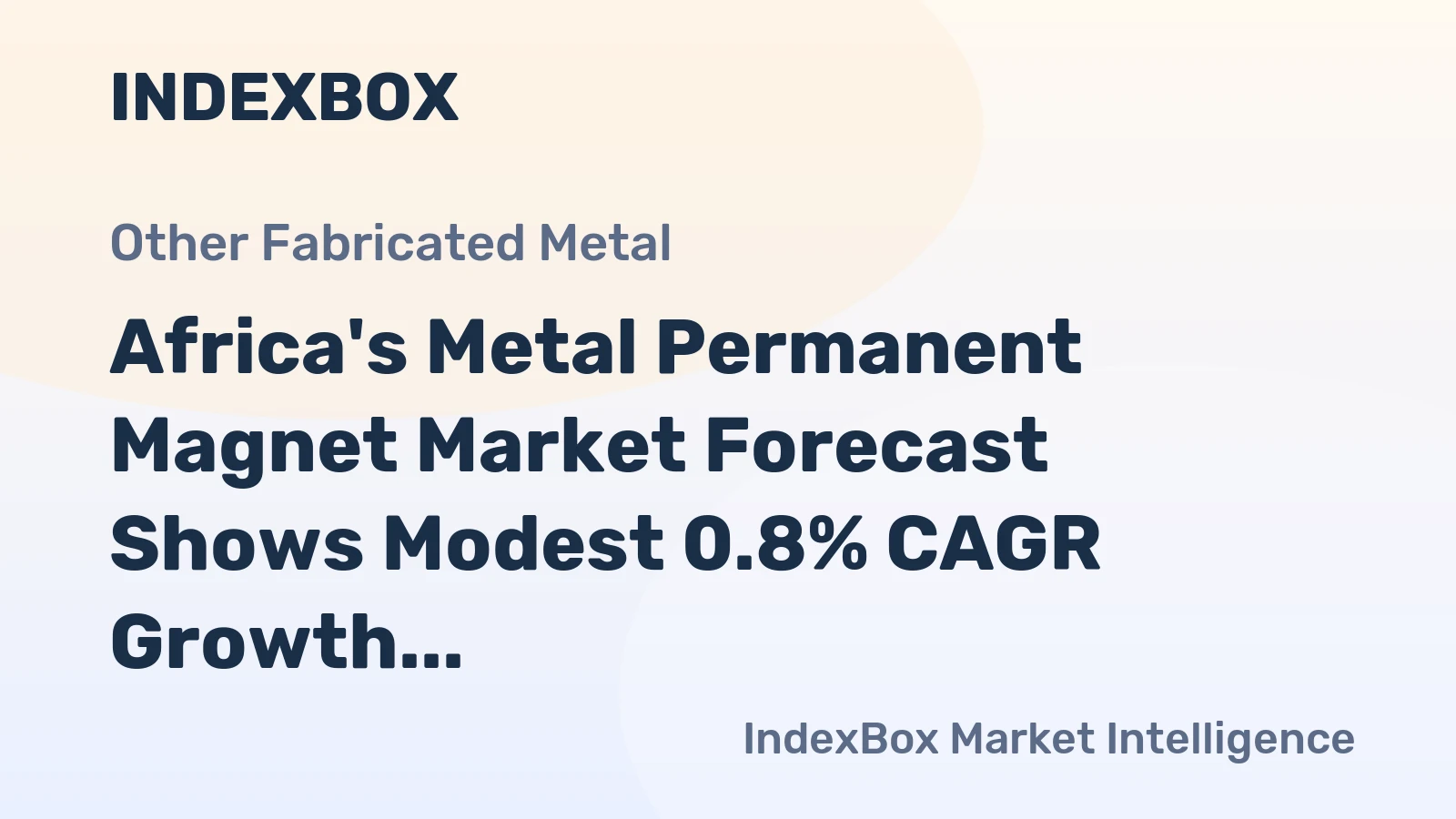Africa's Metal Permanent Magnet Market Forecast Shows Modest 0.8% CAGR Growth Through 2035