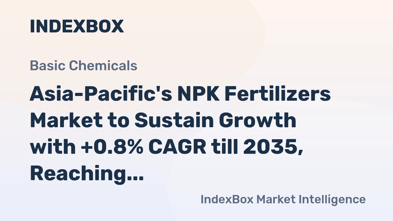 Asia-Pacific's NPK Fertilizers Market to Sustain Growth with +0.8% CAGR till 2035, Reaching $11.3B in Value