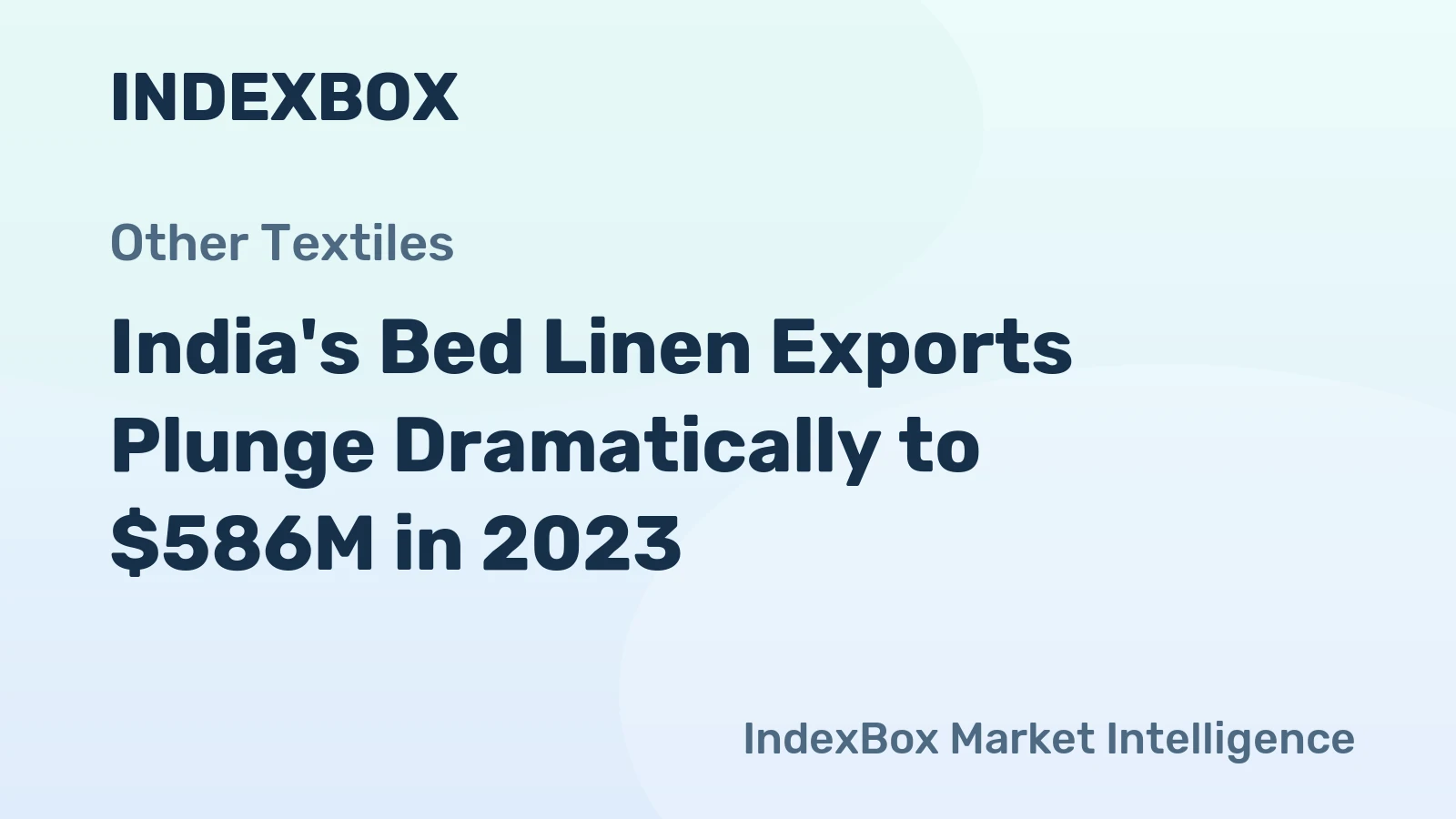 India's Bed Linen Exports Plunge Dramatically to $586M in 2023