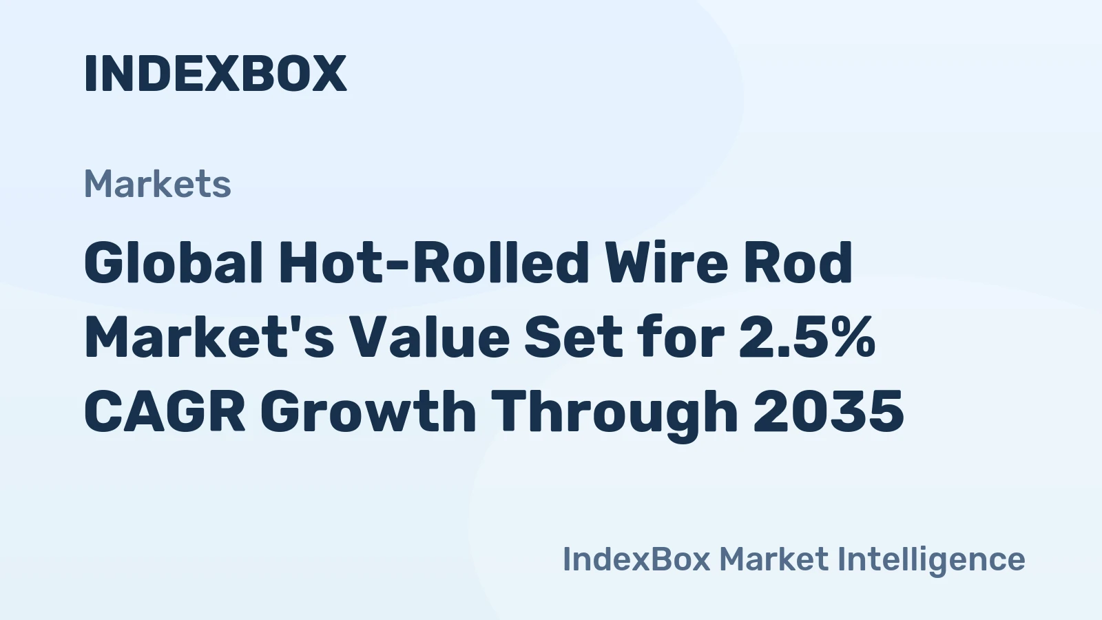 Global Hot-Rolled Wire Rod Market's Value Set for 2.5% CAGR Growth Through 2035