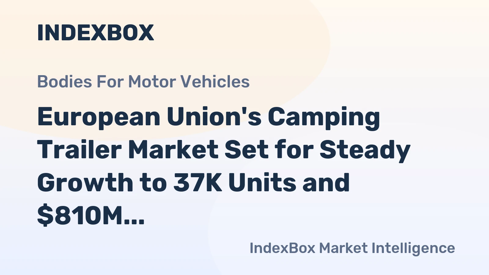 European Union's Camping Trailer Market Set for Steady Growth to 37K Units and $810M in Value