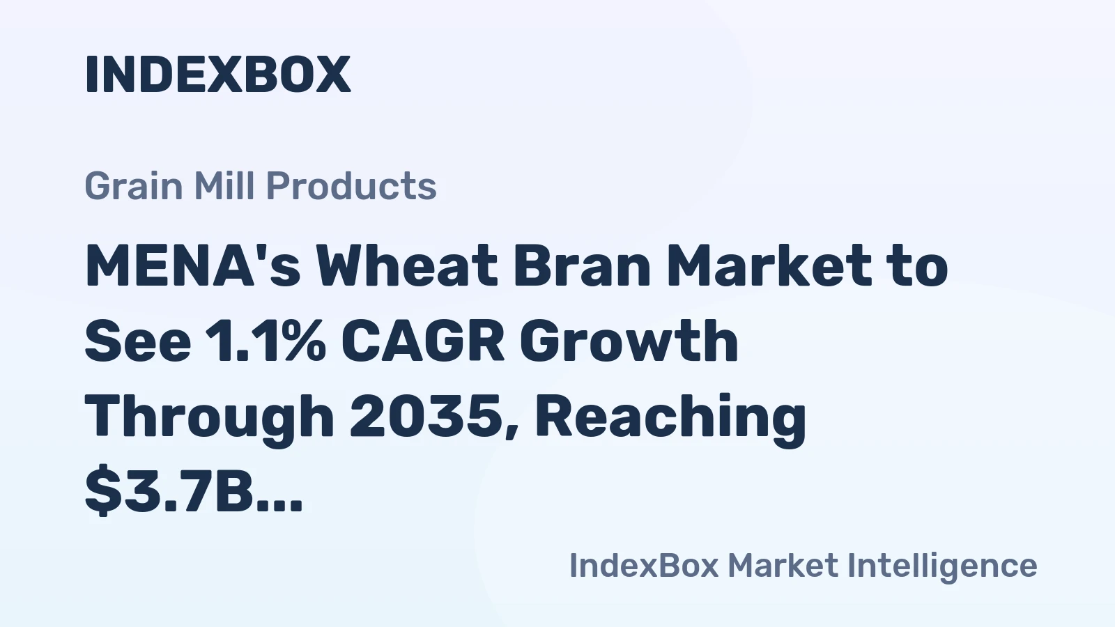 MENA's Wheat Bran Market to See 1.1% CAGR Growth Through 2035, Reaching $3.7B in Value