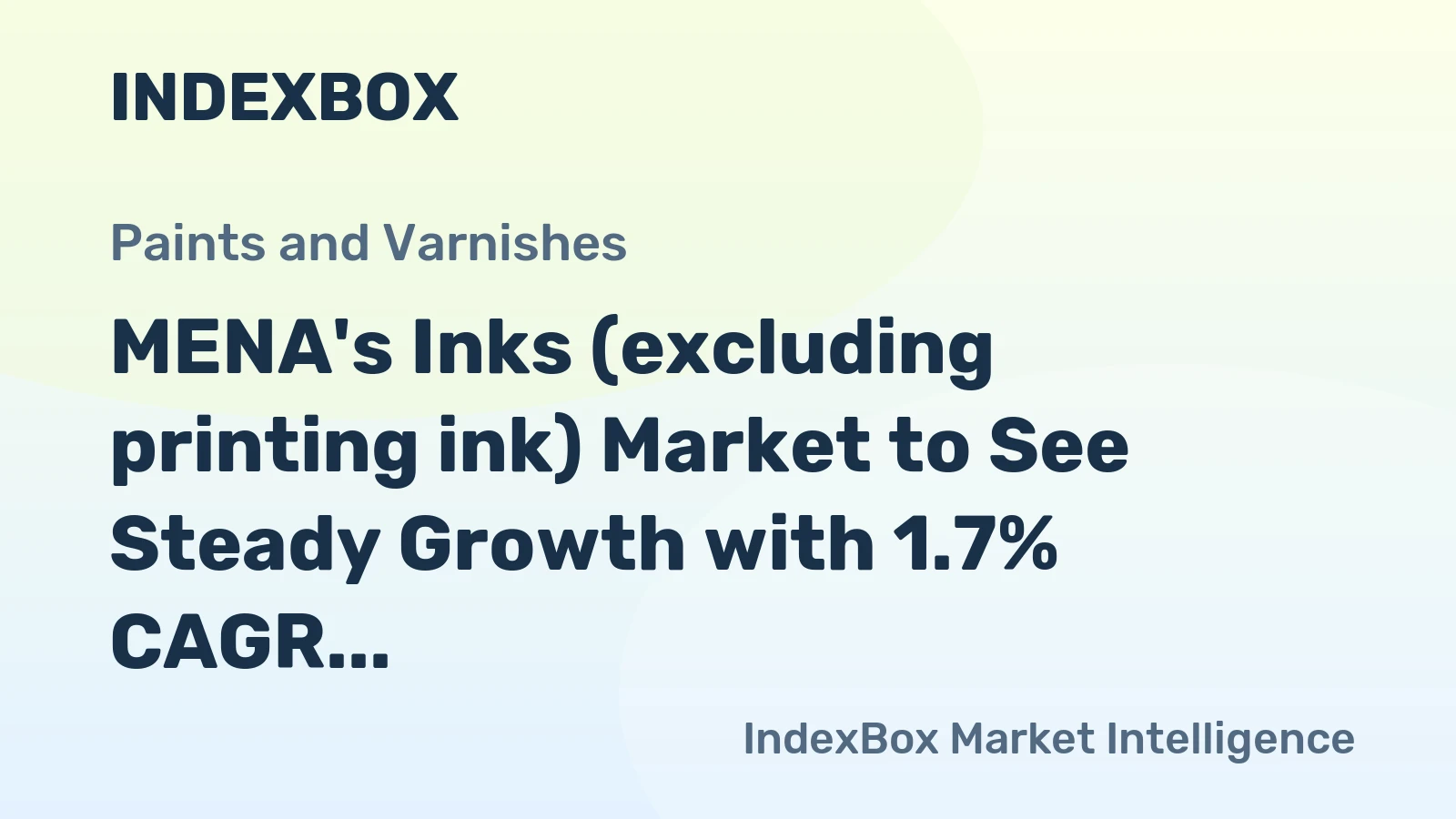 MENA's Inks (excluding printing ink) Market to See Steady Growth with 1.7% CAGR Reaching $384M by 2035