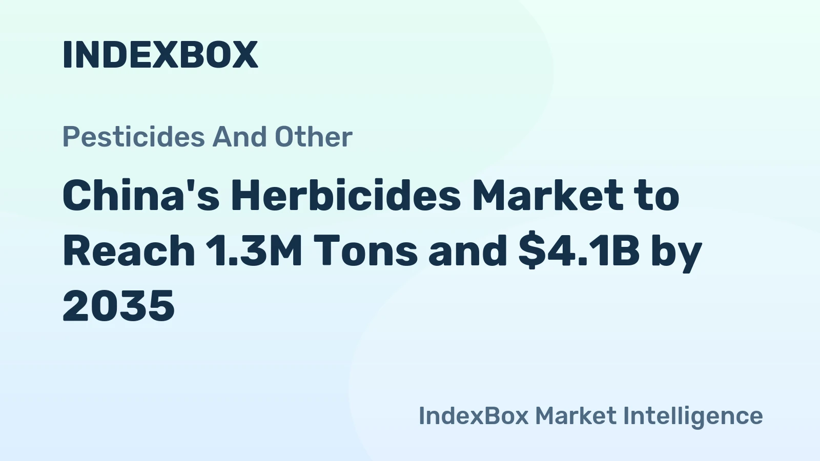 China's Herbicides Market to Reach 1.3M Tons and $4.1B by 2035