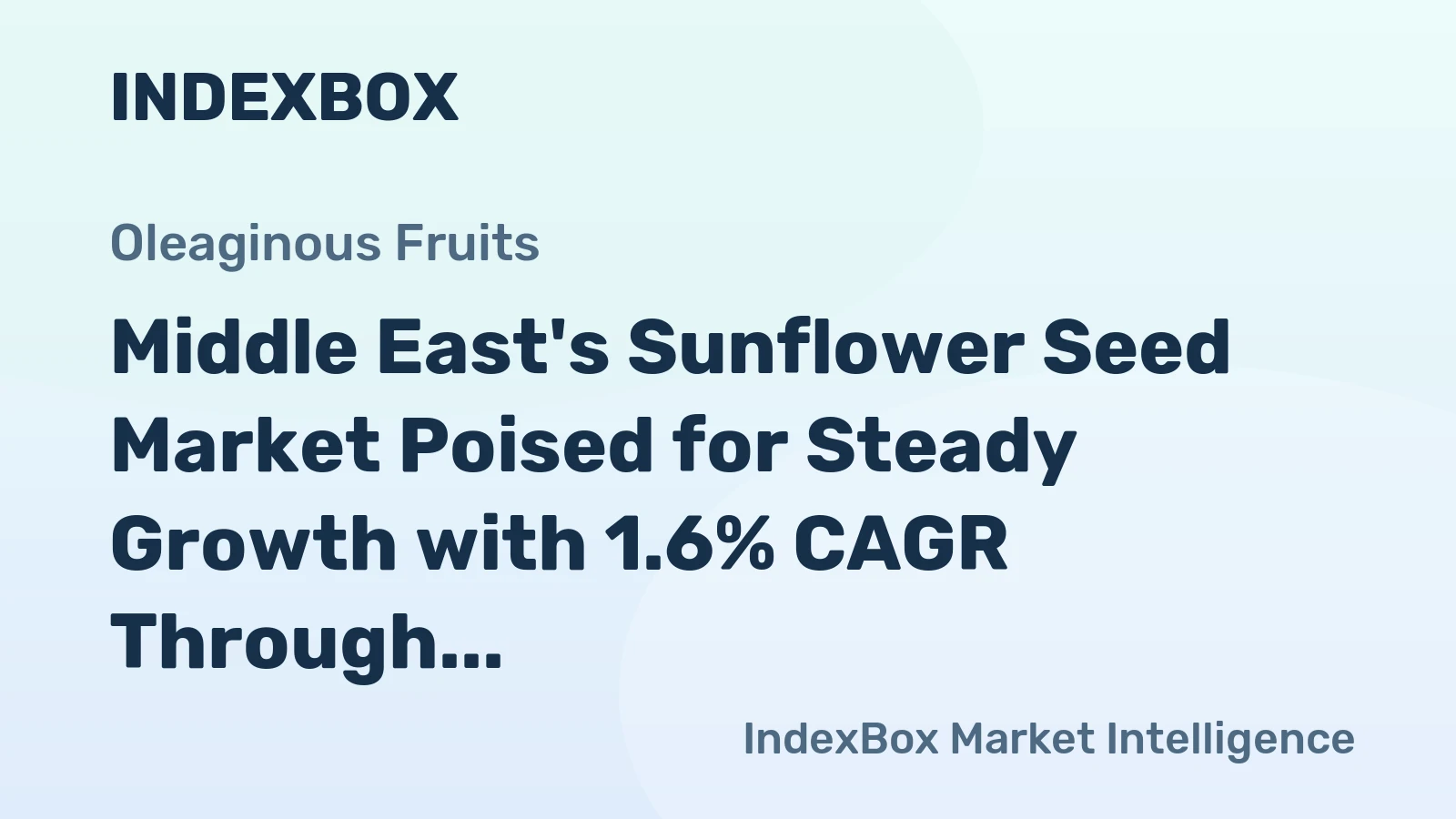 Middle East's Sunflower Seed Market Poised for Steady Growth with 1.6% CAGR Through 2035