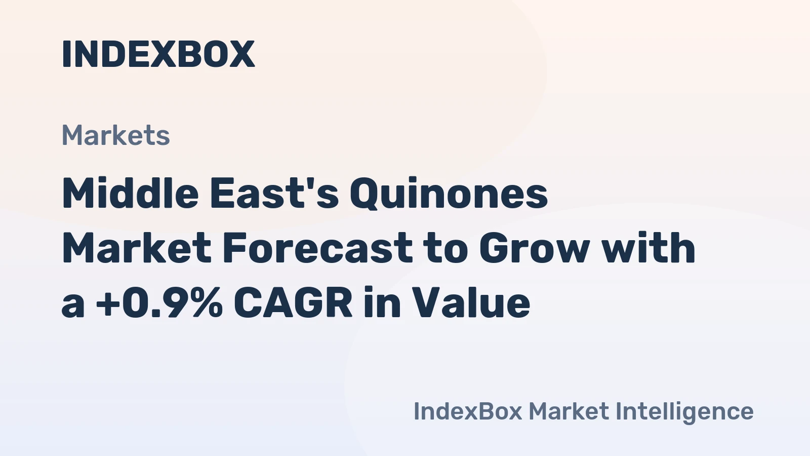 Middle East's Quinones Market Forecast to Grow with a +0.9% CAGR in Value