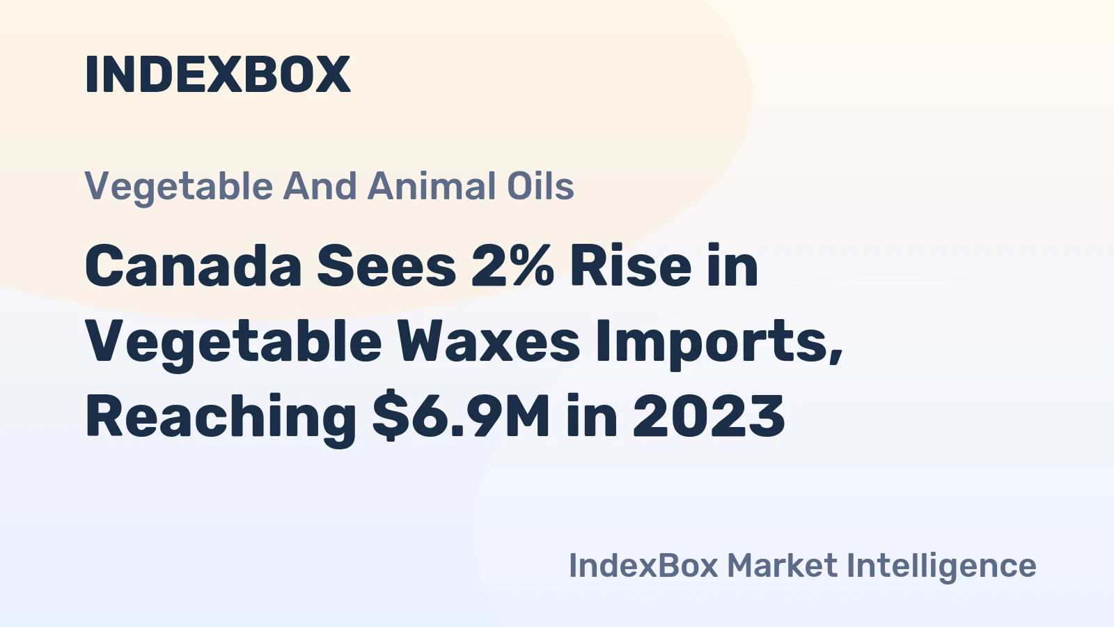 Canada Sees 2% Rise in Vegetable Waxes Imports, Reaching $6.9M in 2023