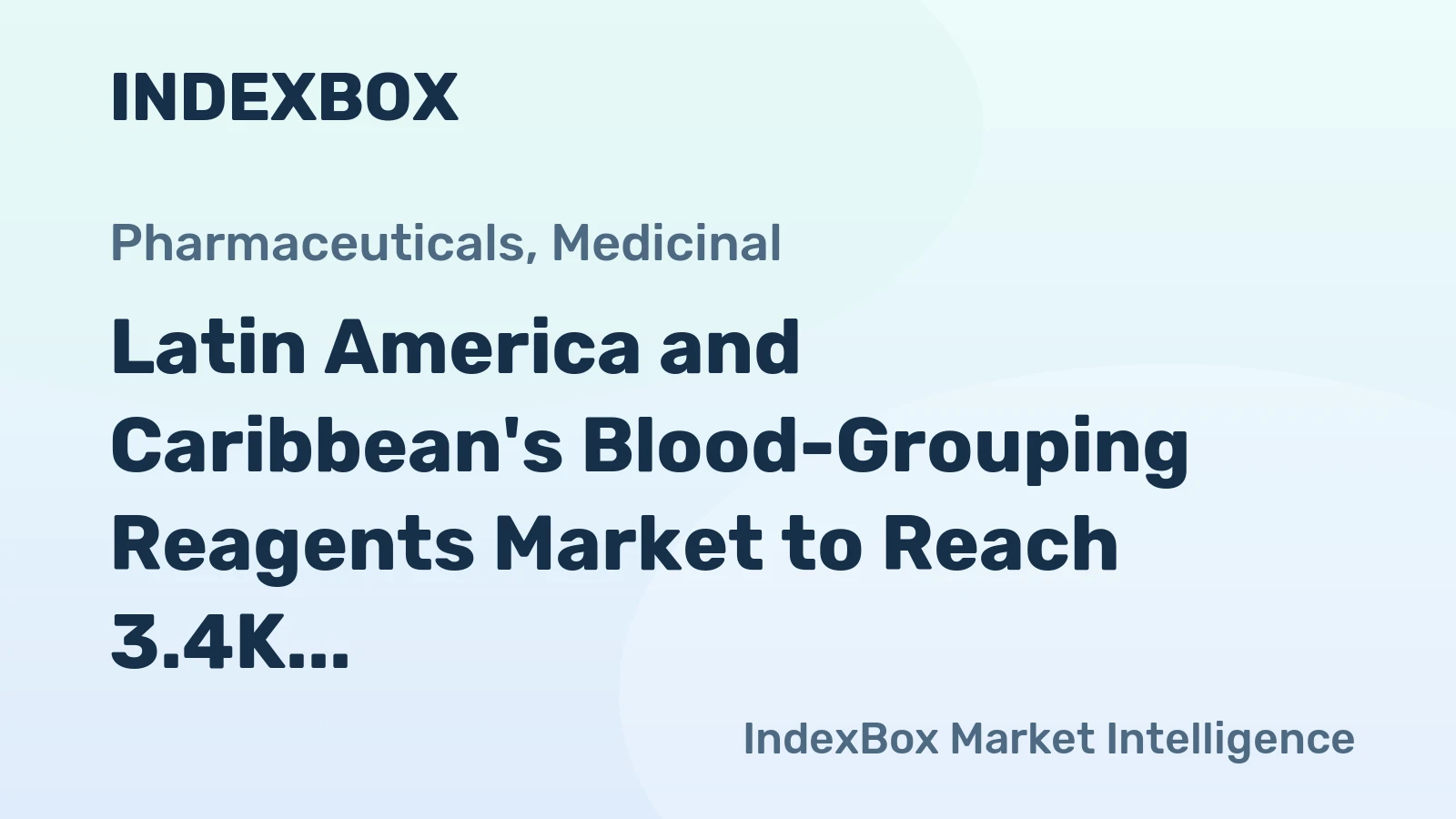 Latin America and Caribbean's Blood-Grouping Reagents Market to Reach 3.4K Tons and $359M by 2035