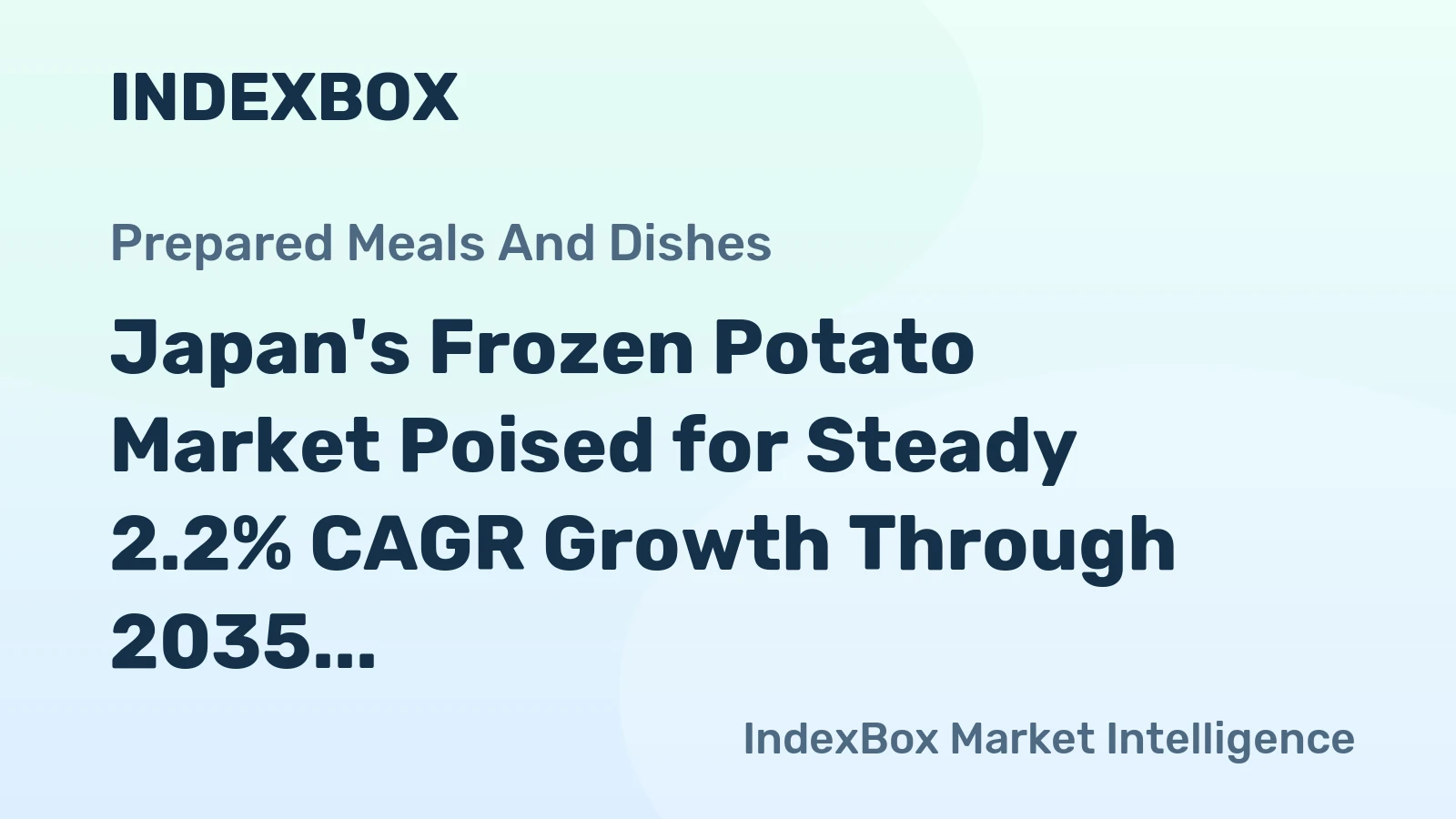 Japan's Frozen Potato Market Poised for Steady 2.2% CAGR Growth Through 2035