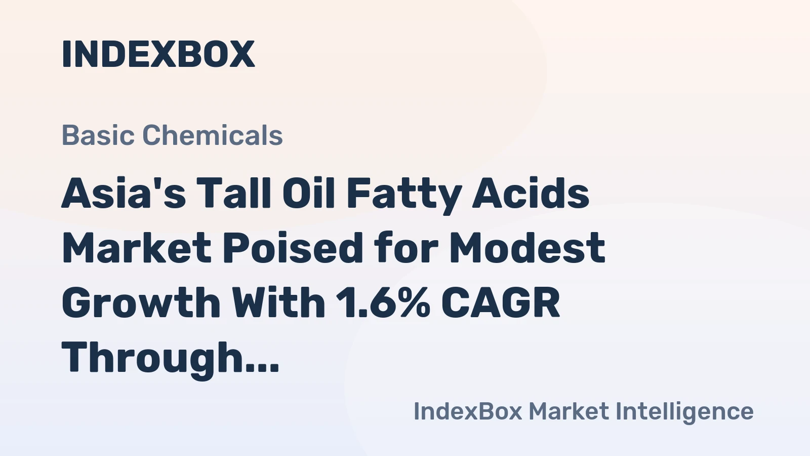 Asia's Tall Oil Fatty Acids Market Poised for Modest Growth With 1.6% CAGR Through 2035