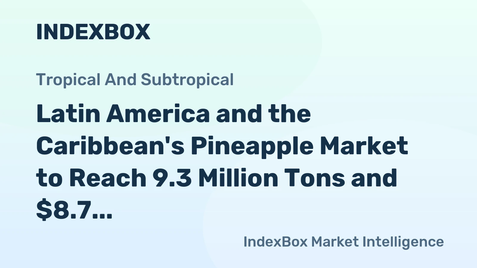 Latin America and the Caribbean's Pineapple Market to Reach 9.3 Million Tons and $8.7 Billion by 2035