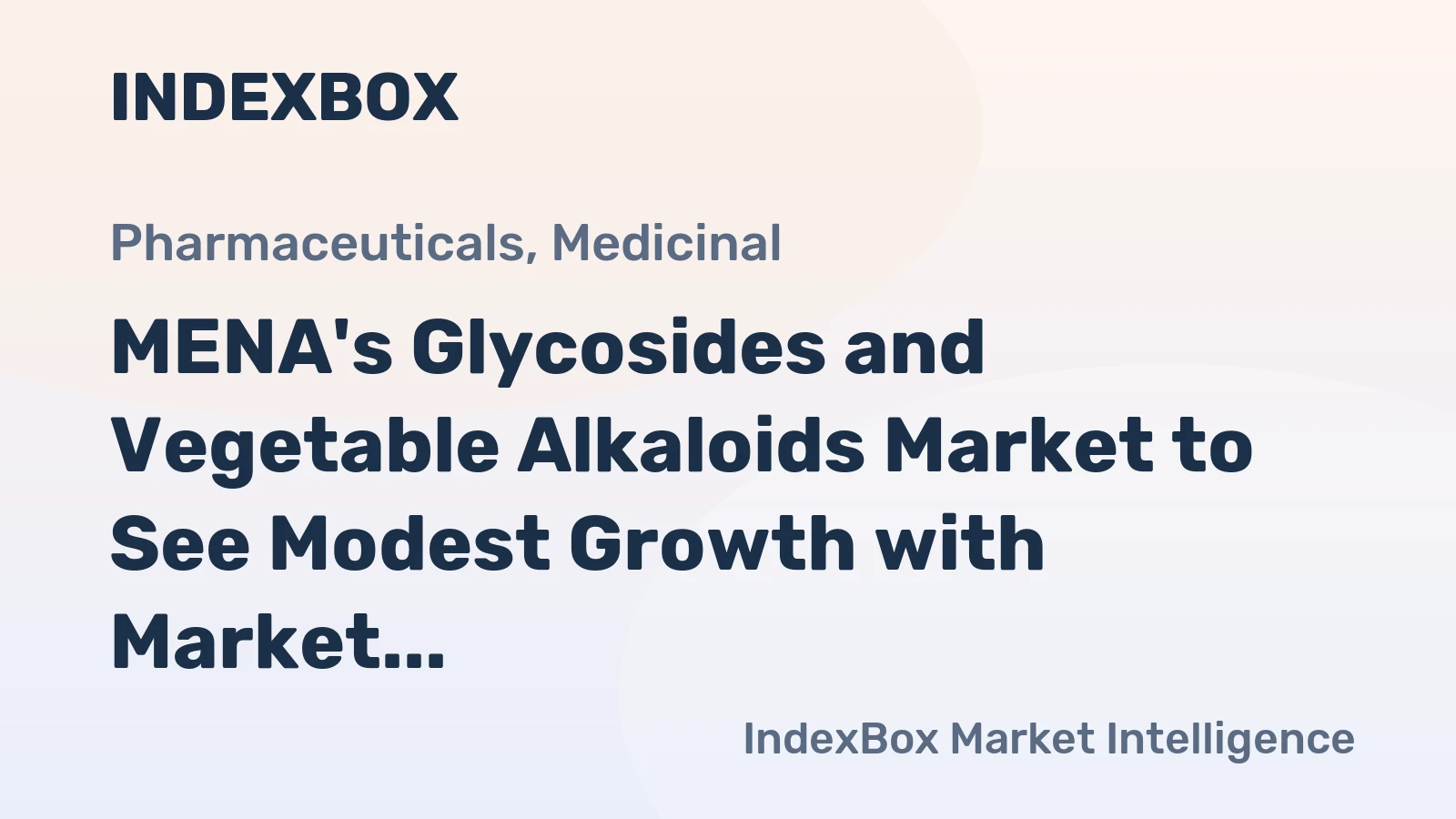 MENA's Glycosides and Vegetable Alkaloids Market to See Modest Growth with Market Volume Expected to Reach 8.3K Tons and Value to Hit $1.4B by 2035