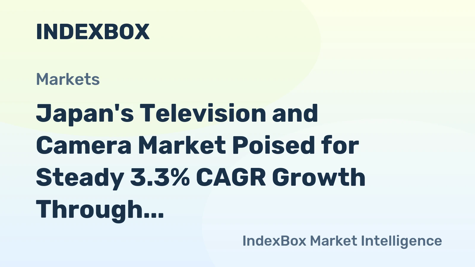 Japan's Television and Camera Market Poised for Steady 3.3% CAGR Growth Through 2035