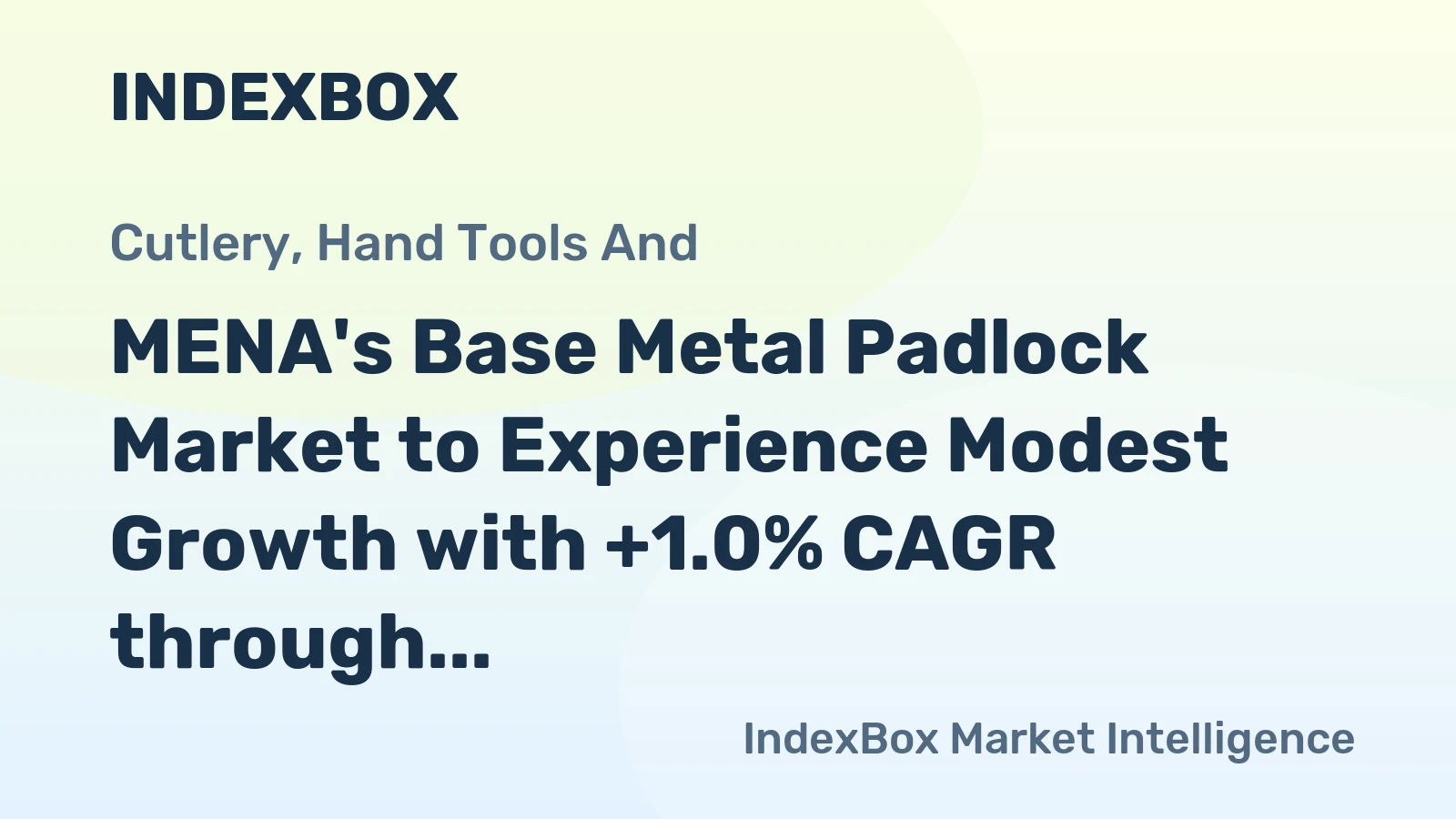 MENA's Base Metal Padlock Market to Experience Modest Growth with +1.0% CAGR through 2035
