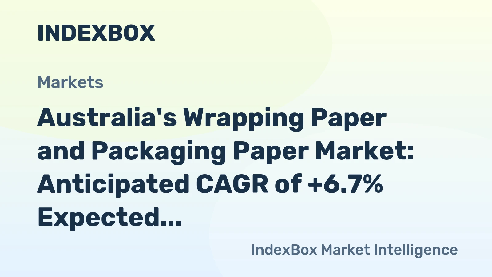 Australia's Wrapping Paper and Packaging Paper Market: Anticipated CAGR of +6.7% Expected to Drive Growth