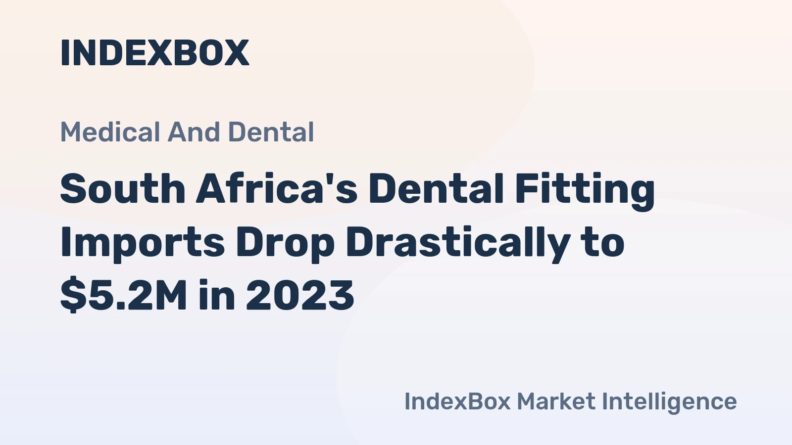 South Africa's Dental Fitting Imports Drop Drastically to $5.2M in 2023