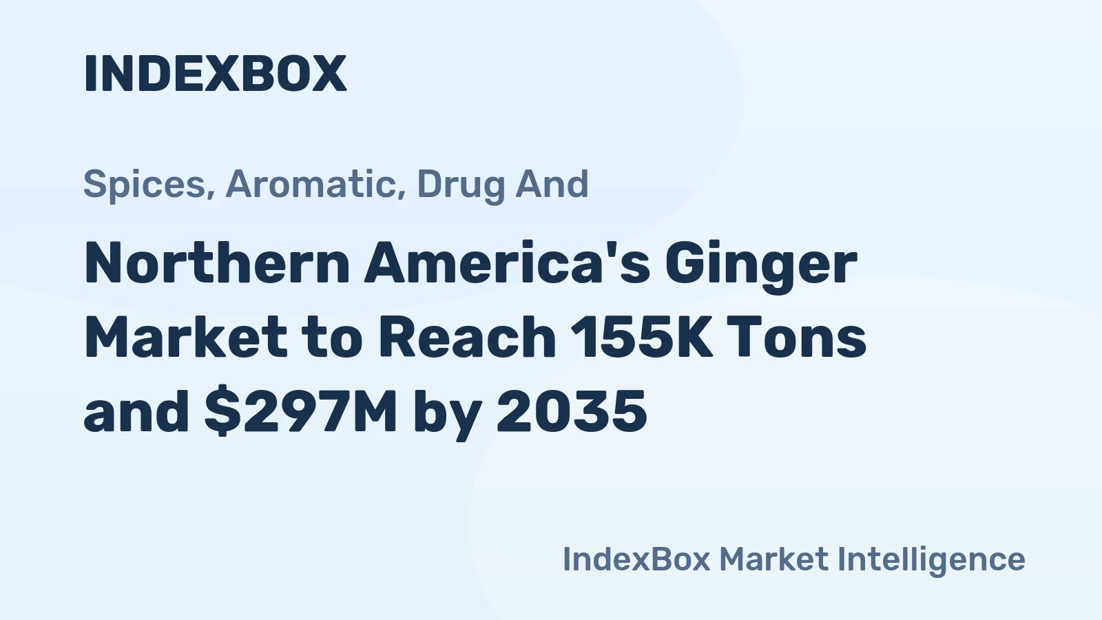 Northern America's Ginger Market to Reach 155K Tons and $297M by 2035
